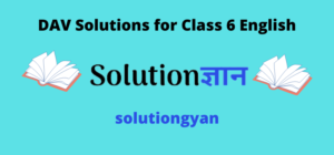 DAV Solutions For Class 6 English - SolutionGyan
